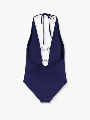 Gucci One-piece Swimsuit With Horsebit Details - Multicolor