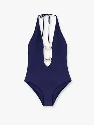 Gucci One-piece Swimsuit With Horsebit Details - Multicolor
