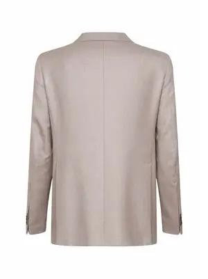 Tagliatore Dove Grey Wool And Silk And Linen Blend Vesuvio Single-breasted Blazer - Multicolor