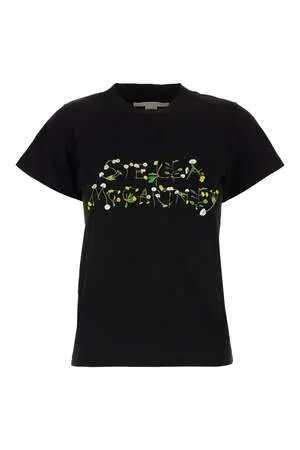 Stella McCartney Embroidered Floral Logo T-shirt - Multicolor