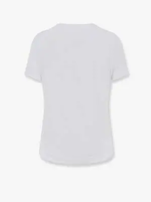 Moncler Cotton T-shirt With Rubberized Logo - Multicolor
