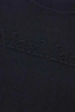 Max Mara Ribbed T-shirt With Embossed Logo - Multicolor