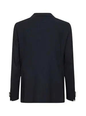 Tagliatore Blue Virgin Wool Vesuvio Single-breasted Blazer - Multicolor