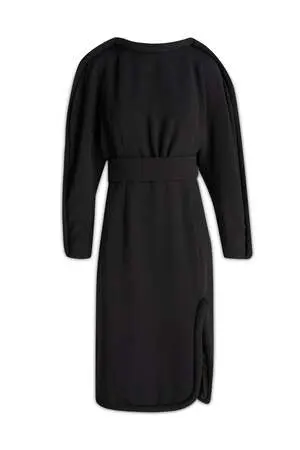 Dries Van Noten Black Belted Dress - Multicolor