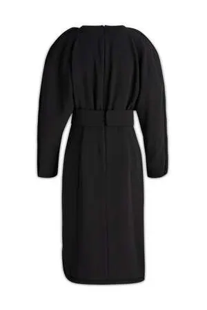 Dries Van Noten Black Belted Dress - Multicolor