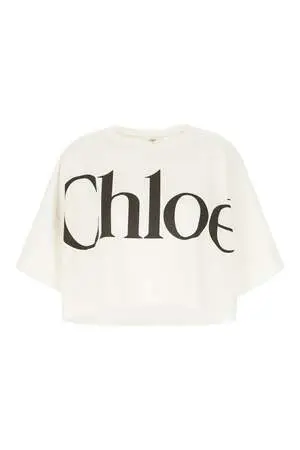 Chloé Logo Cropped T-shirt - Multicolor