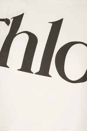 Chloé Logo Cropped T-shirt - Multicolor
