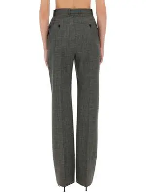 Alexander McQueen Straight Leg Wool Trousers
