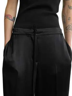TOTEME Wide-leg Satin Drawstring Trousers