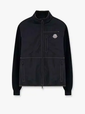 Moncler Zip-up Jacket With Cotton Inserts