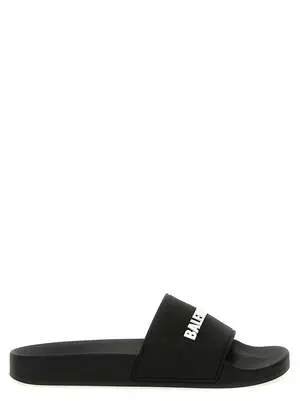 Balenciaga Balenciaga Pool Slides With Embossed Logo Multicolor