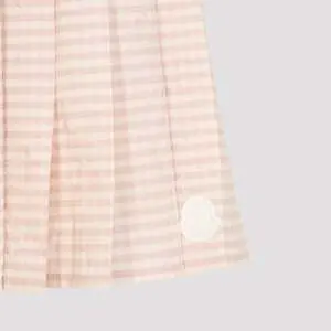 Moncler Pleated Checked Cotton Blend Skirt - Multicolor
