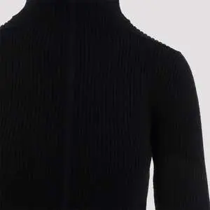 Rick Owens Ehadon Double Neck Virgin Wool Pullover - Black
