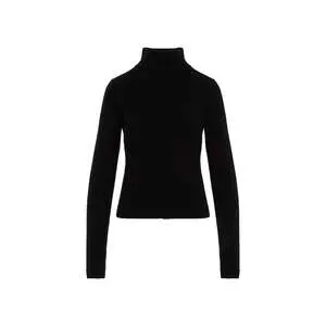 Rick Owens Ehadon Double Neck Virgin Wool Pullover - Black