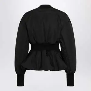 Alaïa Peplum Bomber Jacket In Wool Blend
