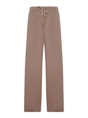 Brunello Cucinelli Wide Leg Trousers With Drawstring