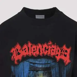 Balenciaga Medium Fit Graphic T-shirt - Black