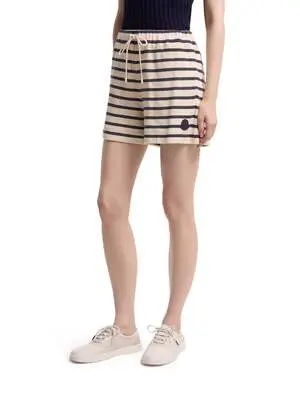 Moncler Striped Cotton Drawstring Shorts - Multicolor