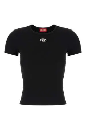 DIESEL® Ribbed T-shirt With Logo Detail