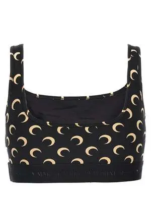 MARINE SERRE Moon Print Sporty Top - Black