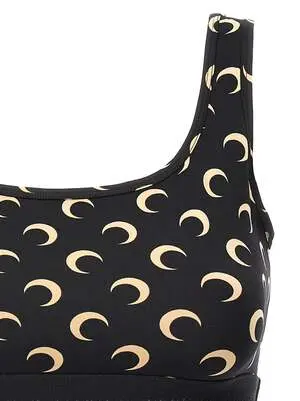 MARINE SERRE Moon Print Sporty Top - Black
