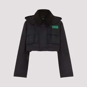 BARBOUR X GANNI Peplum Wax Jacket - Brown