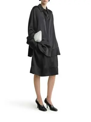 TOTEME Fluid Tuxedo Shirt In Viscose - Black