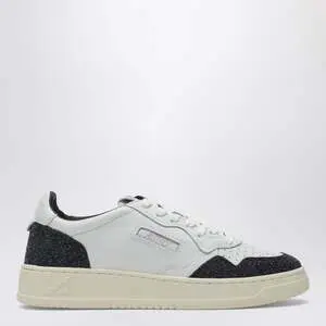 AUTRY Medalist Low Top Sneakers In Leather With Glitter Details - White