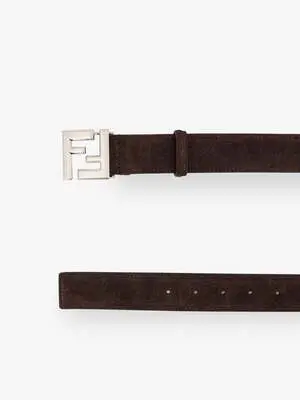 Fendi Squared Ff Suede Belt - Multicolor