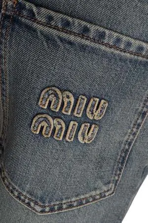 Miu Miu Straight Leg Jeans - Multicolor
