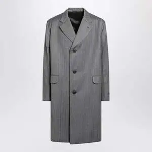 Prada Single-breasted Wool Coat - Gray