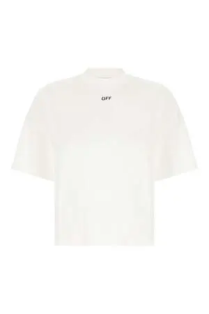 Off-White White Cotton Graphic T-shirt - Multicolor