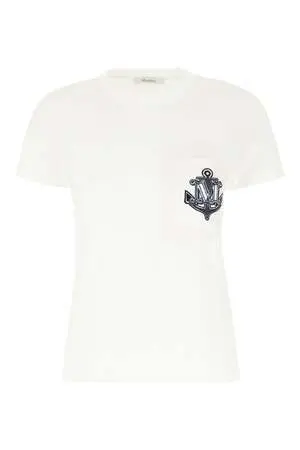 Max Mara Embellished Anchor Logo T-shirt - Multicolor