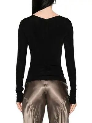 Rick Owens Fitted Temple Top With V-neck Back