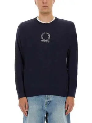 Moschino Wool And Cashmere Pullover With Embroidered Detail