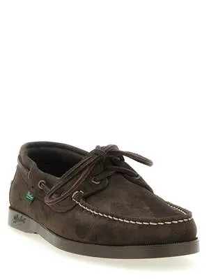 Paraboot Barth Suede Boat Shoe - Brown