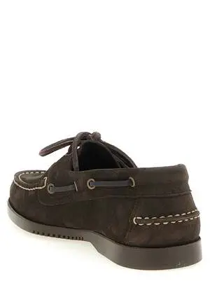 Paraboot Barth Suede Boat Shoe - Brown