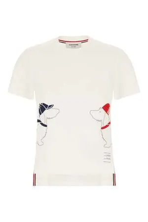 Thom Browne Embroidered Dog Motif T-shirt - Multicolor
