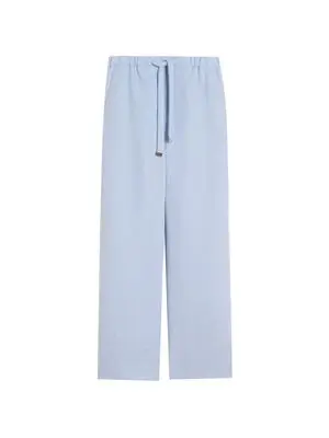 Max Mara Wide Leg Linen Trousers - Multicolor