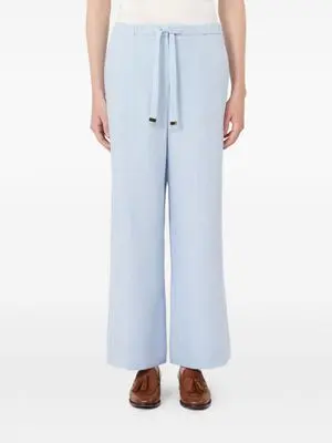 Max Mara Wide Leg Linen Trousers - Multicolor