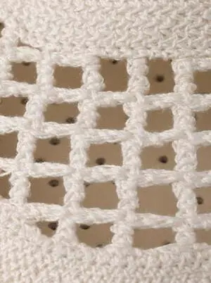 Prada Crochet Knit Sneakers - Cream