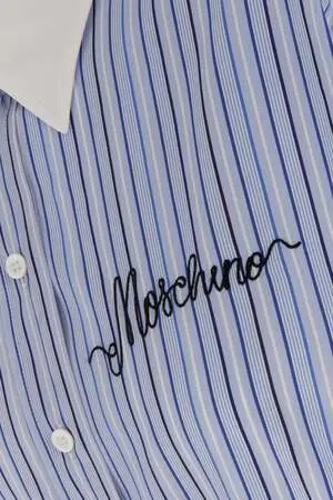 Moschino Embroidered Striped Dress