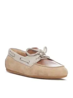 Miu Miu Unlined Leather And Suede Loafers - Multicolor