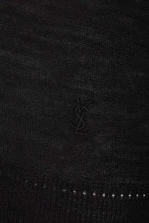 Saint Laurent High Neck Long Sleeve Top