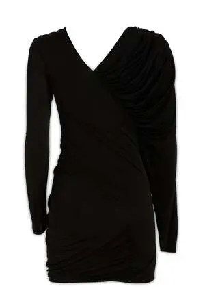 Saint Laurent Asymmetrical Ruched Dress