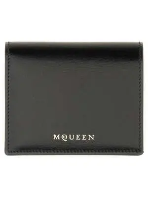 Alexander McQueen Wallet With Logo - Black