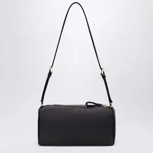 Prada Satin Pouch With Enamel Triangle Logo - Black