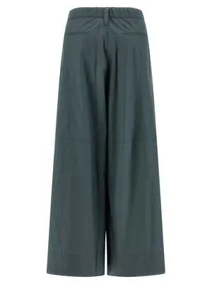 Max Mara S Mmgufo' Cotton Poplin Wide Leg Pants - Blue