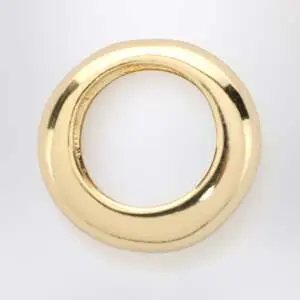 Éliou Amaya Gold Tone Metal Ring With Engraved Logo - Silver