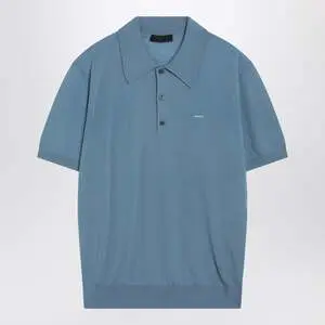 Prada Air-force Combed Wool Polo Shirt